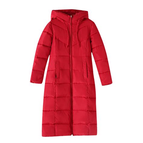 Narabb Year End Deals Womens Warm Puffer Jacket Winter Long Coat