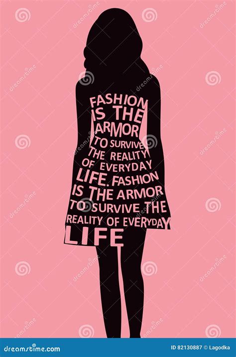 Fashion Woman In Dress From Quote Stock Vector Illustration Of Shape