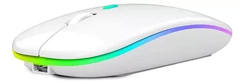 Ratón LED inalámbrico recargable blanco Rgb Ghz inalámbrico MercadoLibre