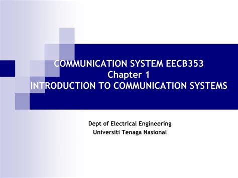 Ppt Communication System Eecb353 Chapter 1 Introduction To Communication Systems Powerpoint