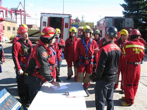Technical Rescue Team During A Trench Rescue Simulation Service De