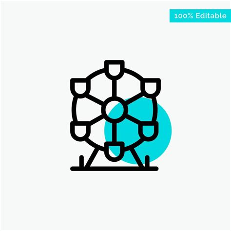 Atomium Landmark Monument Turquoise Highlight Circle Point Vector Icon 17983899 Vector Art At