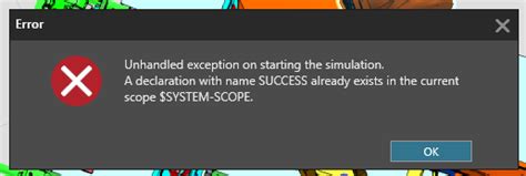A Declaration With Name Success Already Exists In The Current Scope