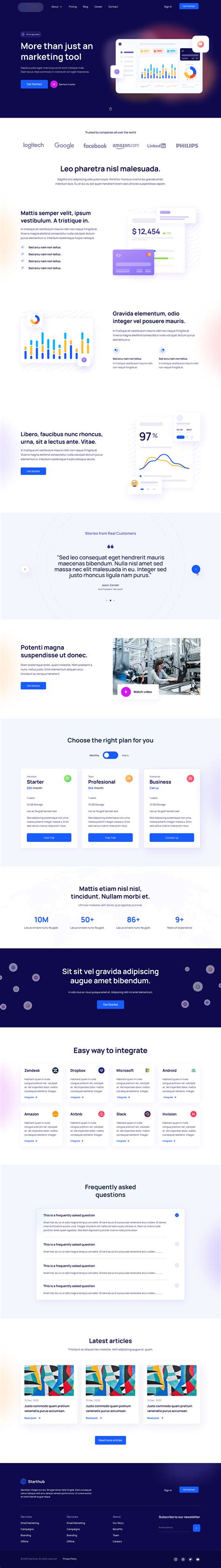 Landing Page UI Design On Behance