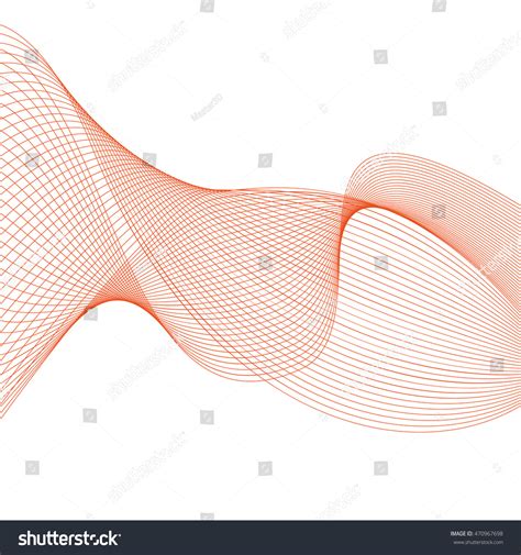 Abstract Curved Lines Line Art Vector Stock Vector Royalty Free