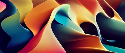 Premium Photo Colorful Abstract Painting With Wavy Shapes An Abstract Geometric Abstract Art