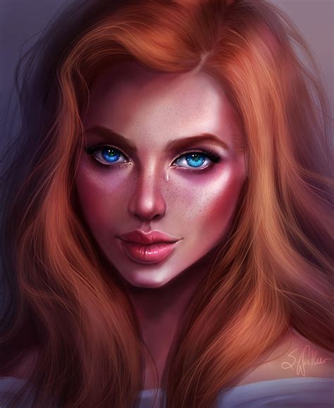 Redhead Portrait By Sandrawinther On Deviantart