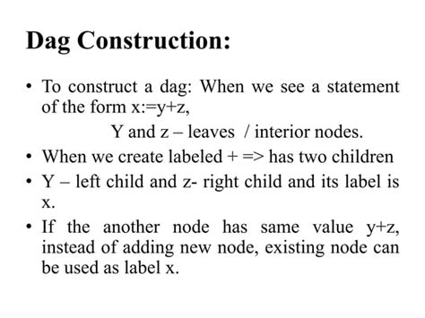 The Dag Representation Of Basic Blocks Ppt