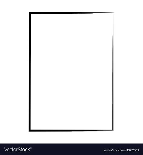 Grunge Frame Shape Icon Vertical Rectangle Vector Image