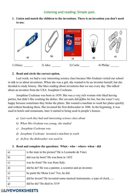 Inventions Printable Worksheets 159 Lyana Worksheets
