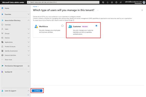 顧客テナントを作成する Microsoft Entra Microsoft Learn