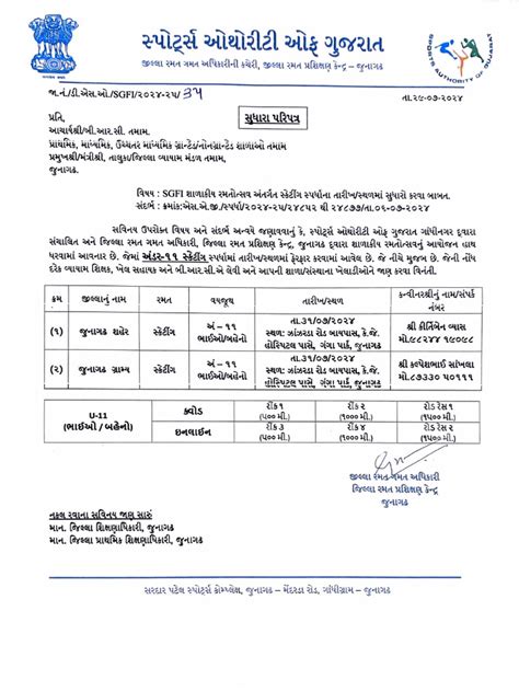 Sgfi U 11 Sketing Sudhara Paripatra Pdf