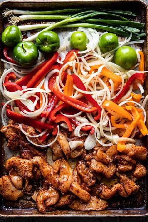 30 Minute Chicken Fajitas With Roasted Pineapple Salsa Verde Half