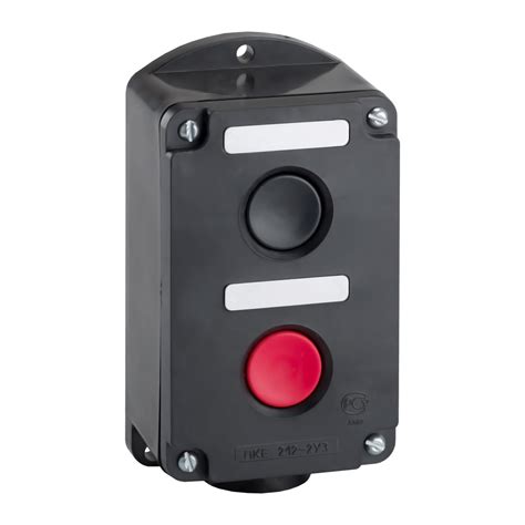 Пост кнопочный ПКЕ 212-2-У3-IP40-КЭАЗ (2НО черный), 274309
