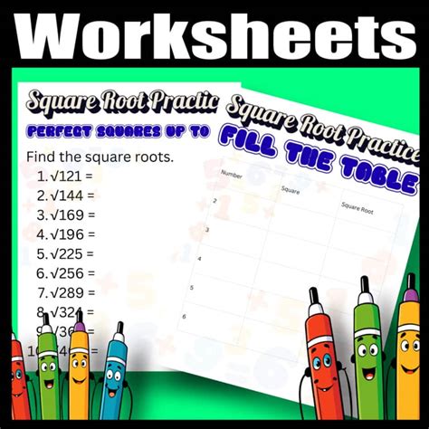 Square Roots Basic Practice Activities Of Daily Living 5th Grade