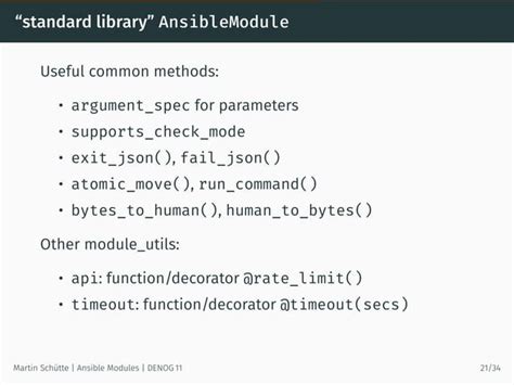Writing Ansible Modules Denog11 Ppt