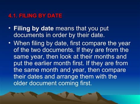 Filing And Record Keeping