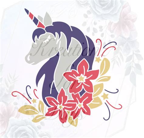 Unicorn Svg Multi Layered Svg Etsy