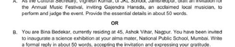 A As The Cultural Secretary Vignesh Kumar Of Jkl School Jamshedpur D