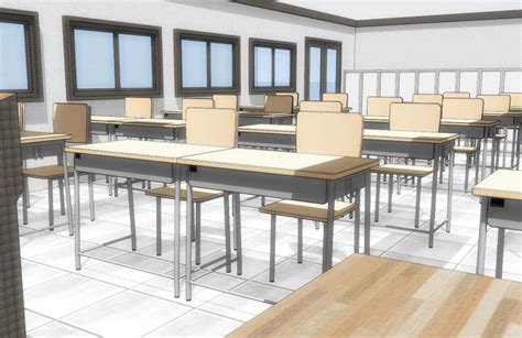 웹툰 스케치업 배경 무료이미지 학교 교실 칠판 창문 의자 책상 네이버 블로그 배경 책상 일러스트 책상의자