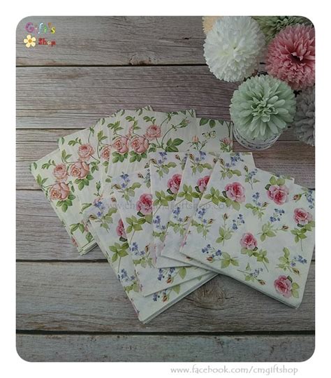 วันนี้ กระดาษแนปกิ้นลายดอกกุหลาบ 2 ลายนี้ สุดคลาสสิค มาเติมสต็อกแล้วนะคร้าบ เข้าไปกดเลือก