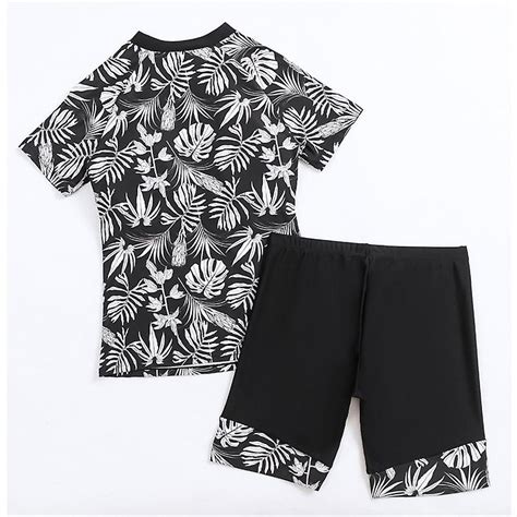 Women 2 Piece Plus Size Long Sleeve Rash Guard Bathing Suit Zip Front