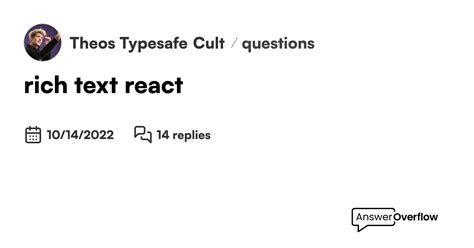 Rich Text React Theos Typesafe Cult