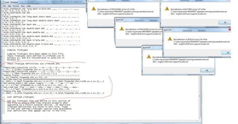 Linetypes Now Have Bad Definitions Autocad 2013 The Cui Hatches
