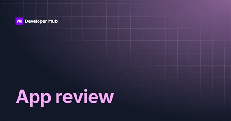 app review make developer hub