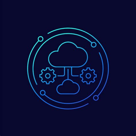 Premium Vector Cloud Computing Architecture Icon With Outline