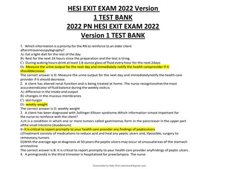 Solution 2020 Hesirne 2019 2022 Pn Hesi Exit Exam 2022 Version 1 Test
