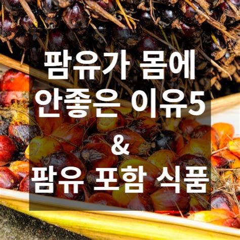 팜유 안 좋은 이유와 들어간 식품 정리