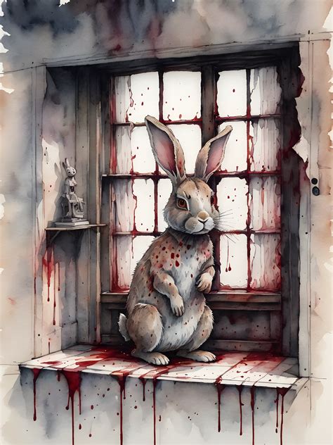 Download Ai Generated Rabbit Bloody Royalty Free Stock Illustration