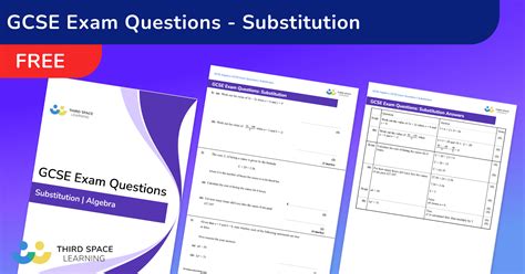 Substitution Exam Questions Gcse Maths Free