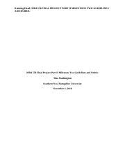 MBA Final Project Part II Milestone Two Guidelines And Rubric Week Docx Running Head