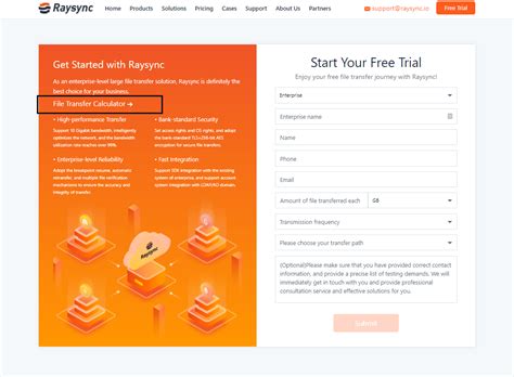 Raysync Calculator Released Let S Calculate The File Transfer Consuming Together