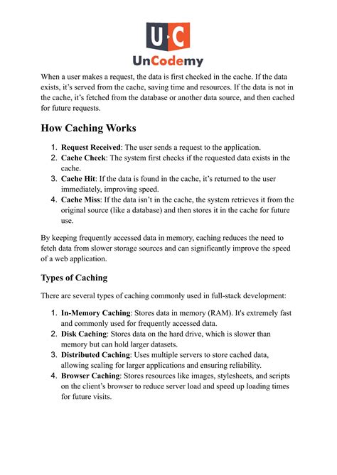 what is caching and how does redis improve full stack developer