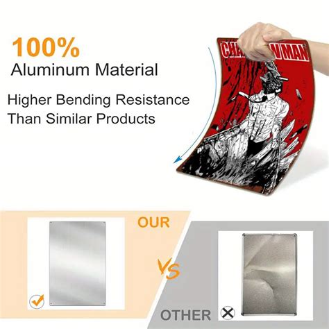 빈티지 알루미늄 사인 덴지 톱톱맨 에즈라 만화 포스터 레트로 메탈 사인 포스터 아트워크 포함 방수 및 방진 Temu Republic Of Korea