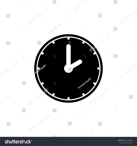 Clock Icon Vector Symbol Time Schedule Stock Vector Royalty Free 1661481808 Shutterstock