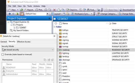 Automatically Assign Folder Security To New Standard Project In Autodesk Vault Imaginit Civil
