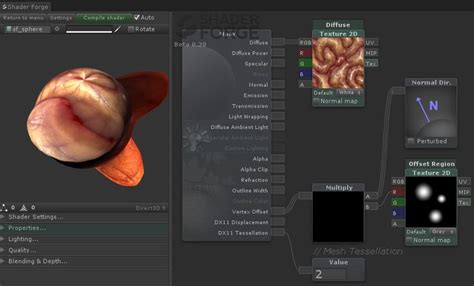 Vertex Displacement Via Texture
