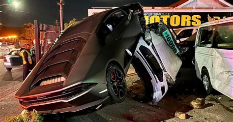 Driver Of Rented Lambo Flees Scene After Running Out Of Talent And
