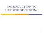 PPT Introduction To Hypothesis Testing PowerPoint Presentation Free