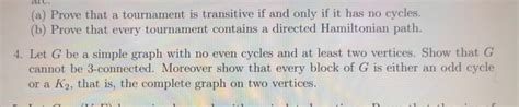 solved a prove that a tournament is transitive if and only