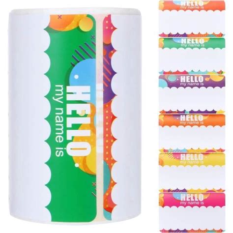 1 Rouleau 250 Pcs Adhésif Étiquette De Nom Étiquettes Plaine Nom