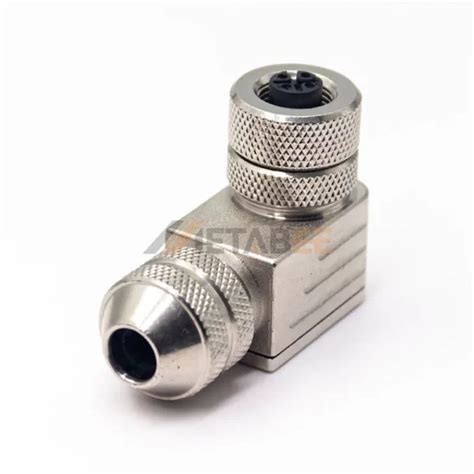 Right Angle M12 A Coded 5 Pin Female Field Wireable Connector Metabeeai
