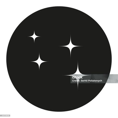 きらめく星のアイコン黒い円形の背景輝く光のシンボルベクトルの抽象的な形状 まぶしいのベクターアート素材や画像を多数ご用意 まぶしい