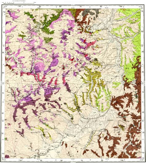 N 45 Xxvii Геологическая карта СССР Геологическая карта и карта полезных ископаемых