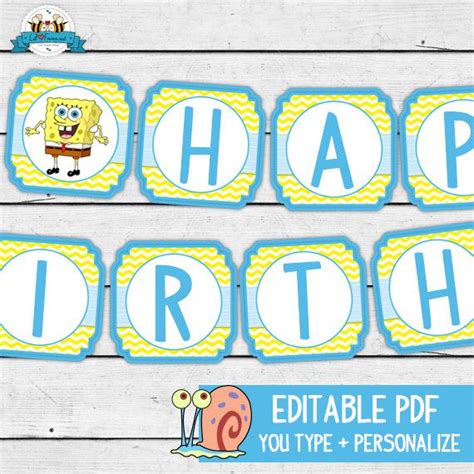 Spongebob Banner Printable