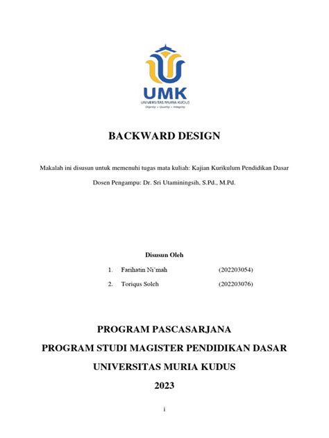 Backward Design Pdf